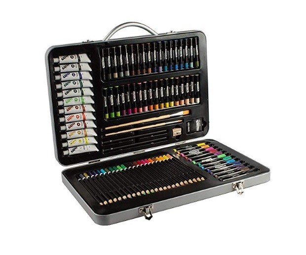 Deluxe 93 Pieces Art Set in Wooden Case - District Artisan