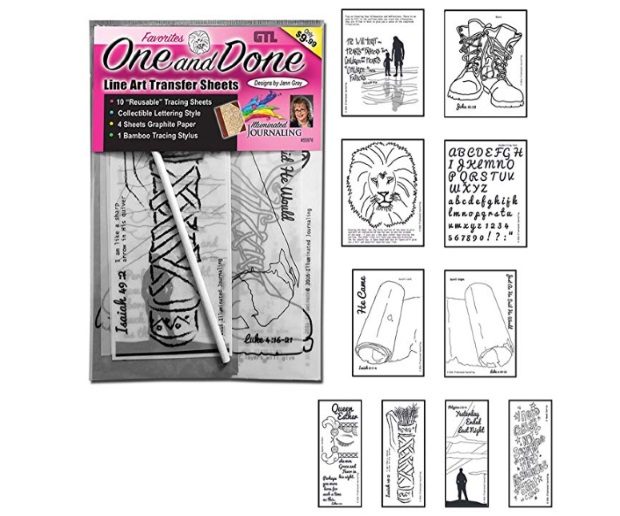 One and Done Line Art Transfer Sheets - District Artisan