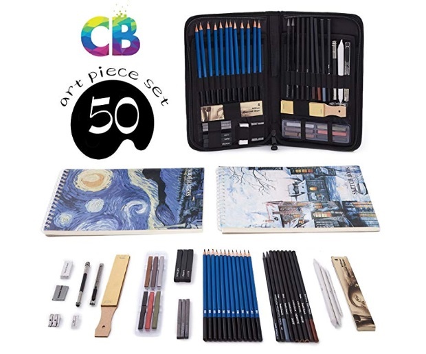 Professional 50 Piece Drawing and Sketching Set - District Artisan